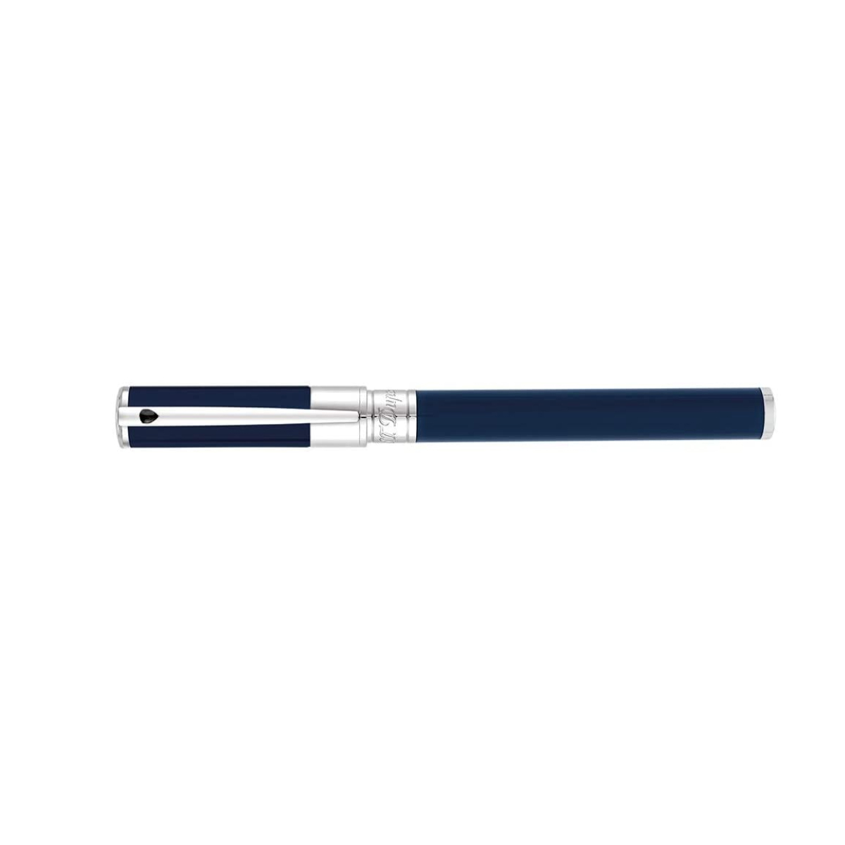 S.T. Dupont D-Initial Rollerball Pen Blue & Chrome - Transition Store