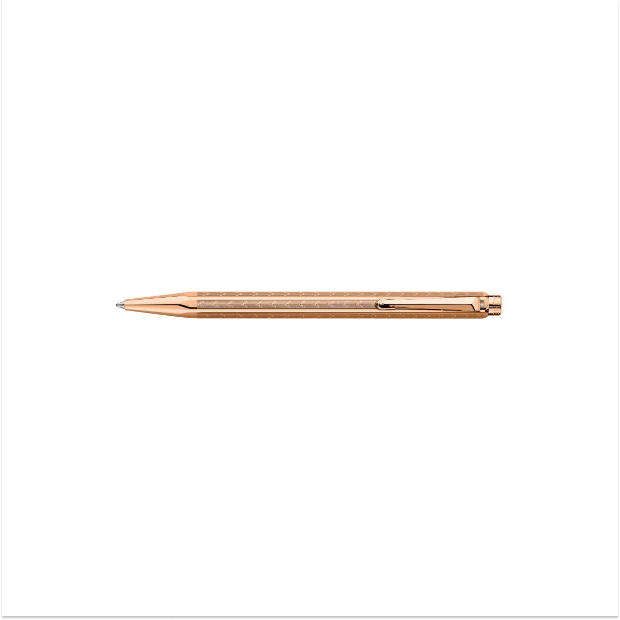 Caran D'Ache Ecridor Chevron Rose Gold Plated Ballpoint Pen ...